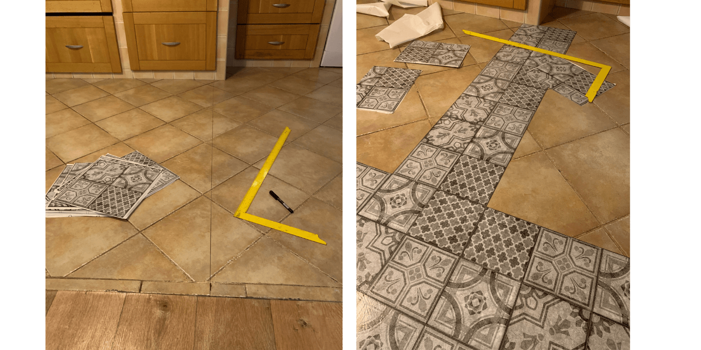 Jak lepit samolepicí podlahové čtverce Deco Floor | kupsi-tapety.cz
